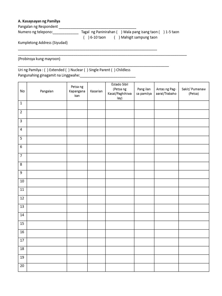 Genogram-Form | PDF
