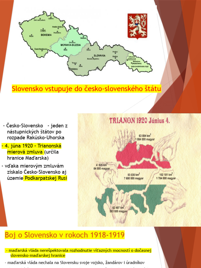 Slovensko Vstupuje Do Cesko-Slovenskeho Statu | PDF