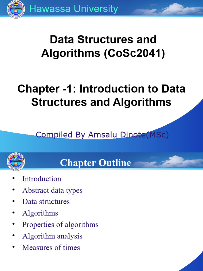 Data Structures & Algorithms Intro | PDF | Data Type | Information Technology