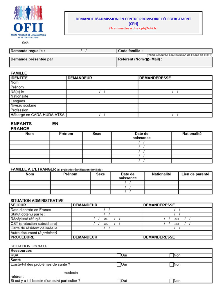 Formulaire de Demande CPH | PDF