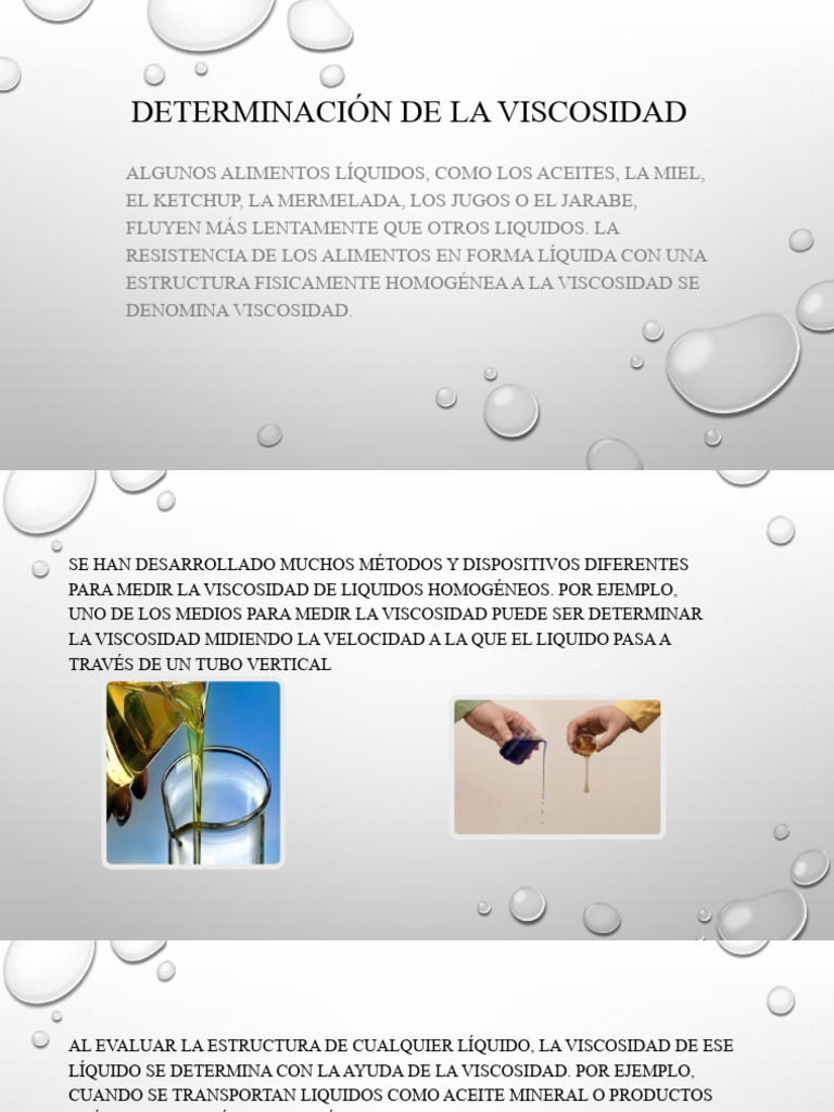 Determinación de La Viscosidad | PDF Determinación de La Viscosidad | PDF