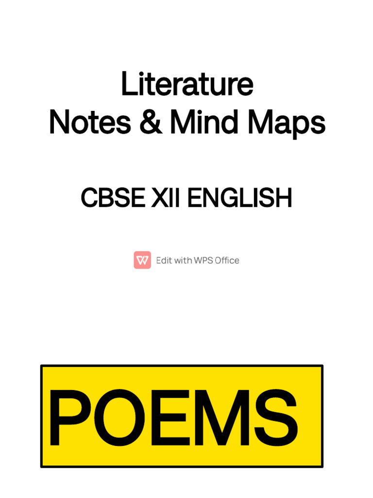 Poems Mind Map | PDF