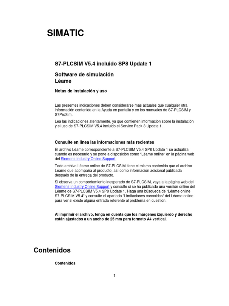 PLCSIM Leame | PDF