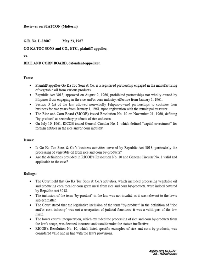 Reviewer On STATCON | Download Free PDF | Bail | Acquittal