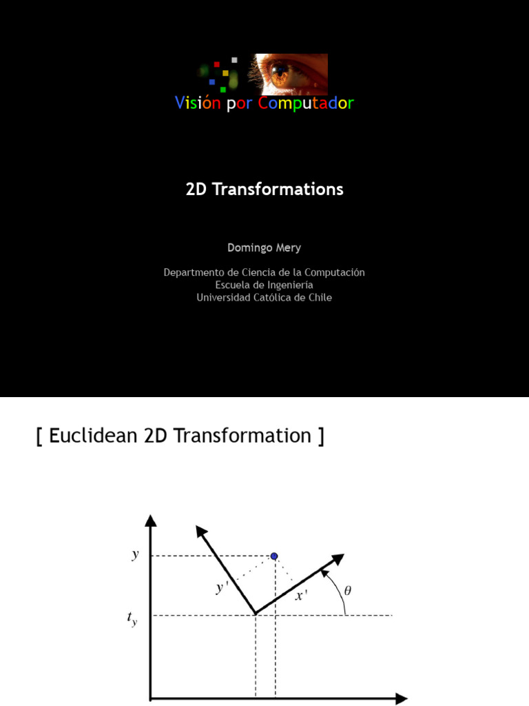 2D Transformations in Computer Vision | PDF