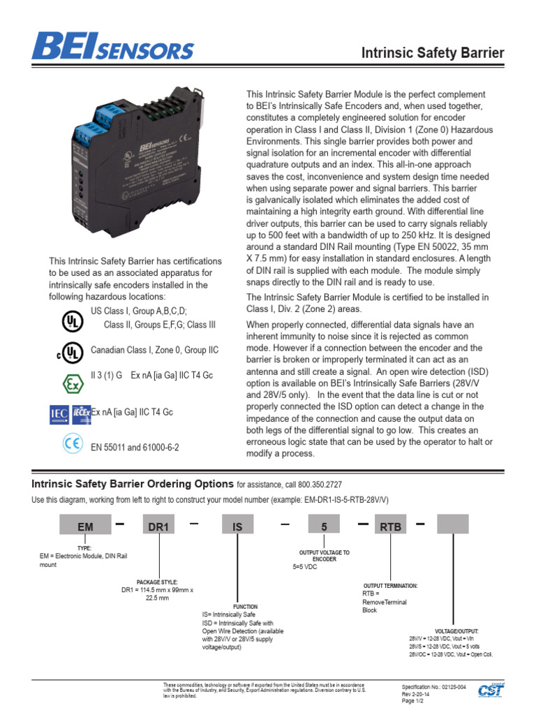 Intrinsic Safety Barrier - CP | Download Free PDF | Information And ...