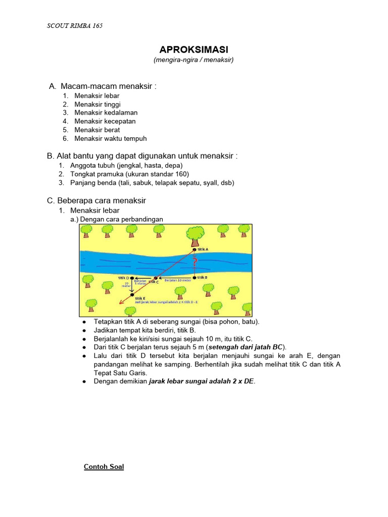 Menaksir Dimensi Sungai dan Pohon | PDF | Metode & Bahan Ajar