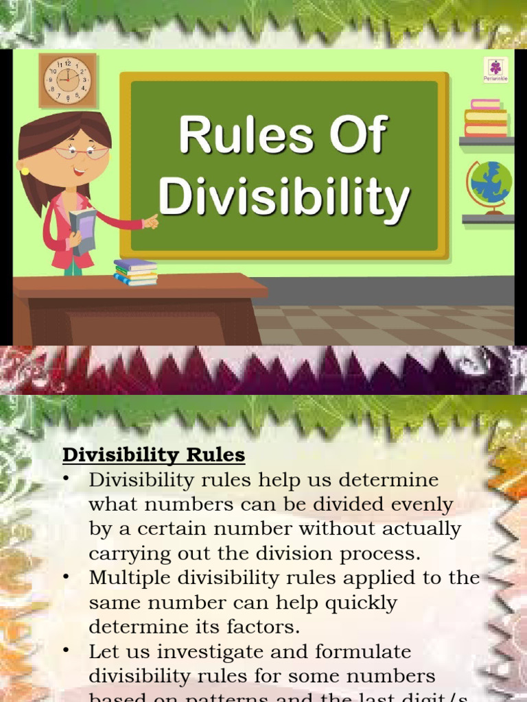 6-DIVISIBILITY RULES SEPT. 30, 2022 | PDF | Mathematics | Arithmetic
