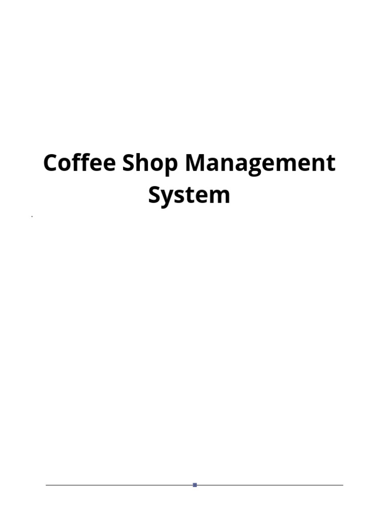 Coffee Shop Management System | PDF | Attachment Theory | Attitude ...