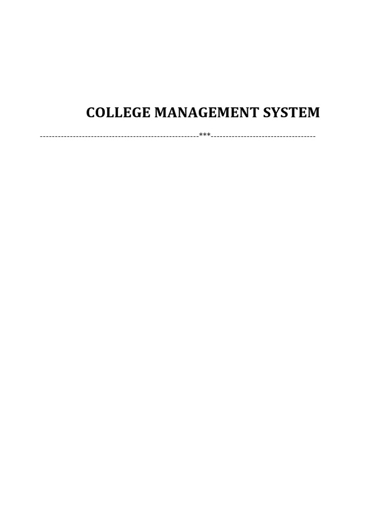 College Management System | PDF | Information | C++