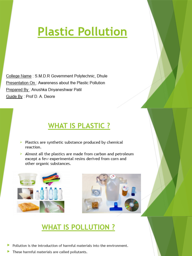 Plastic Pollution PPT | PDF
