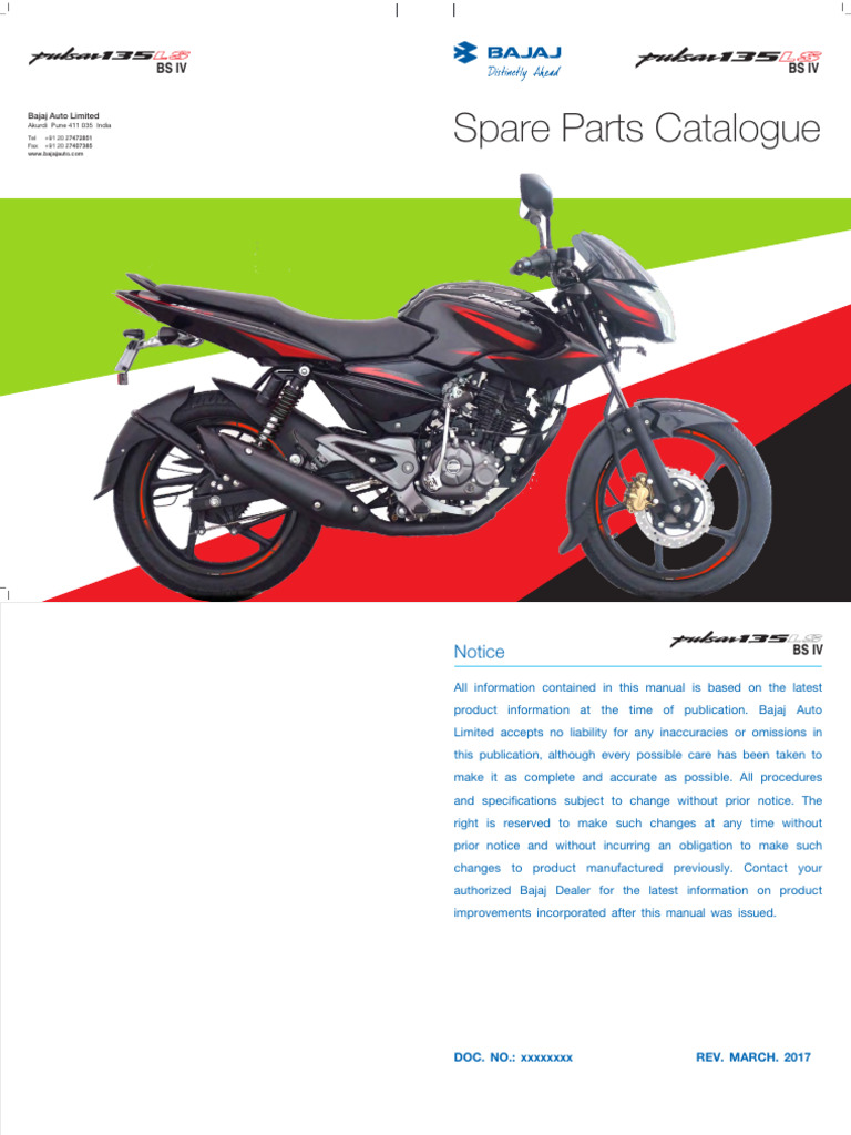 Bajaj Rouser 135 (Ver. 2017) | PDF