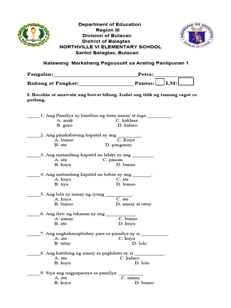 Q2 Periodical Test in Ap With Tos | PDF