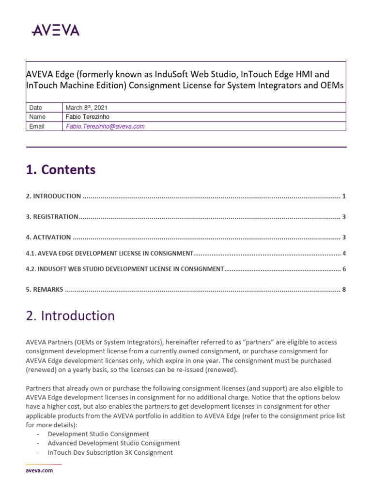 AVEVA Edge License Activation Guide | PDF | World Wide Web | Internet & Web