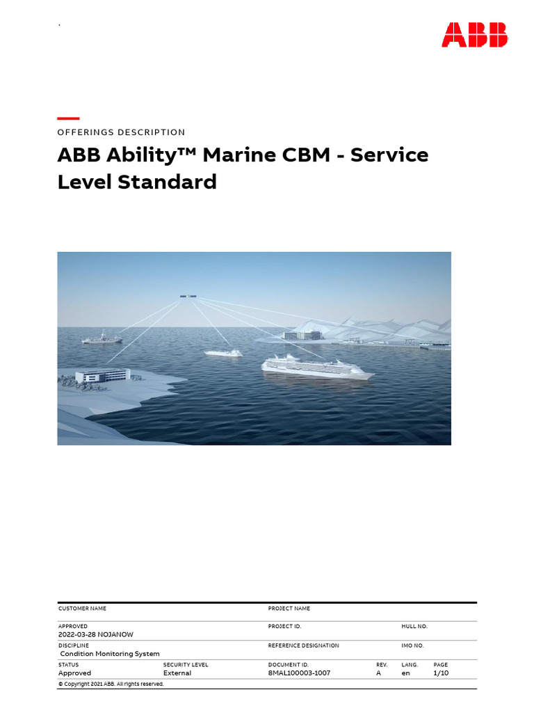 8MAL100003-1007 ABB Ability Marine CBM - Service Level Standard | PDF ...