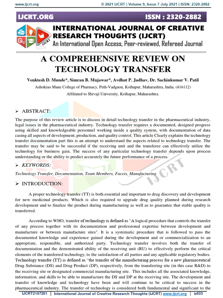 Chapter 2 | PDF | Technology Transfer | Specification (Technical Standard)