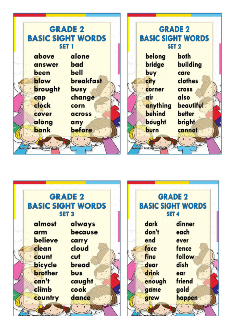 Sight Words Grade2 | PDF