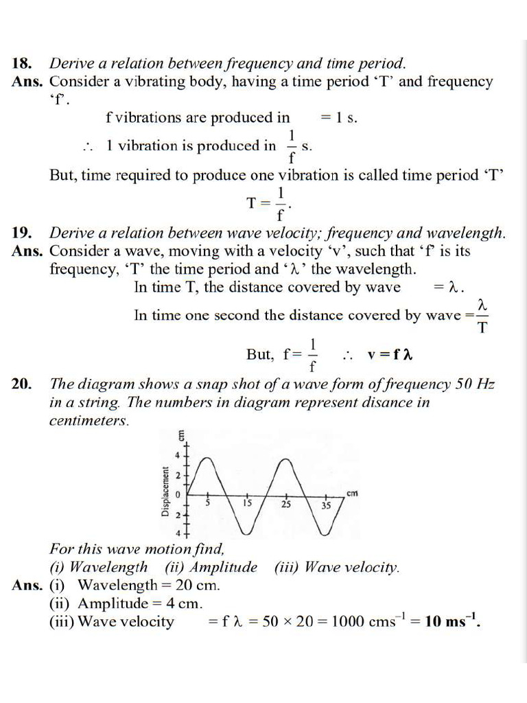 Class 9 10 Sound Waves Practice Sheet Basic | PDF