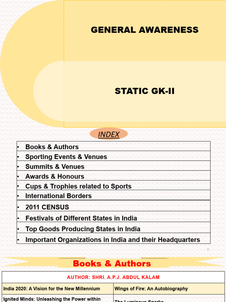 Static GK 2 | PDF