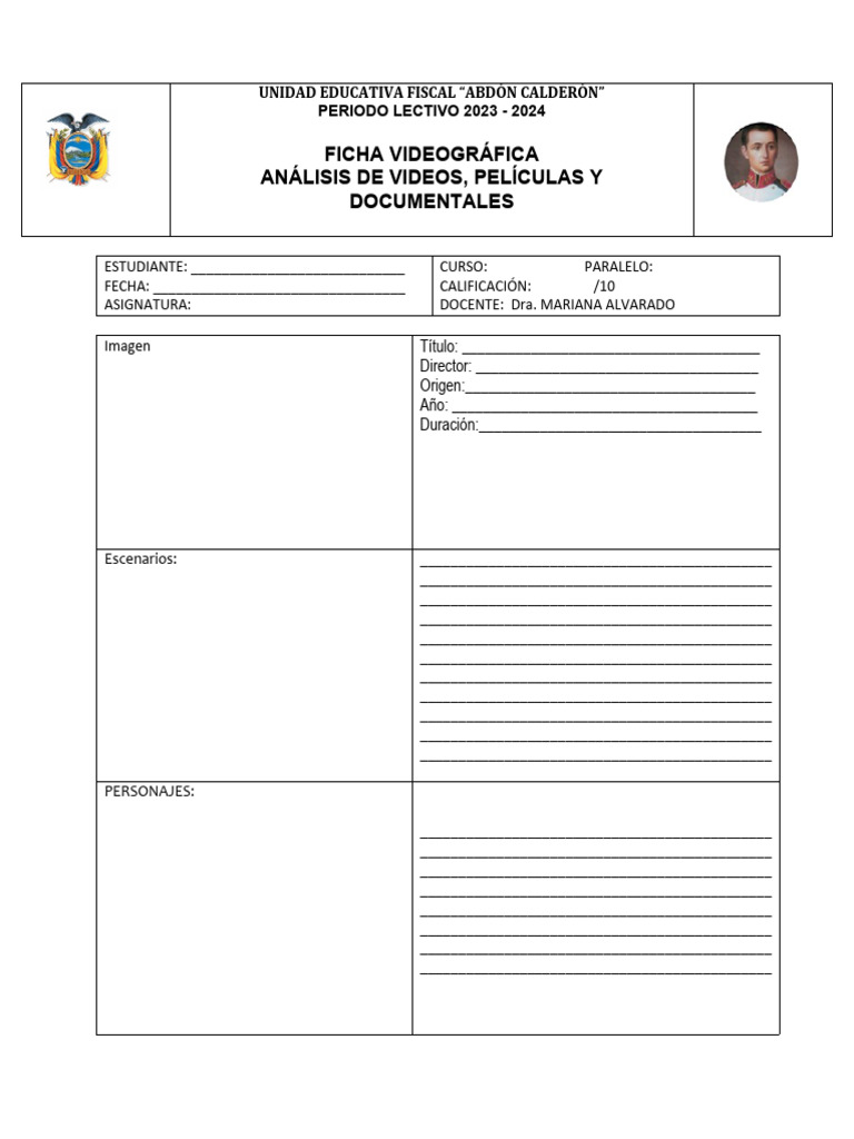 Ficha Videográfica | PDF