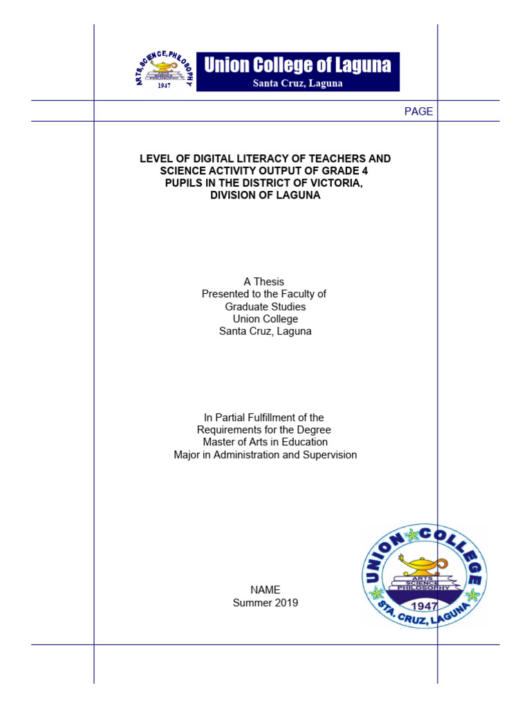 Sample Thesis | PDF