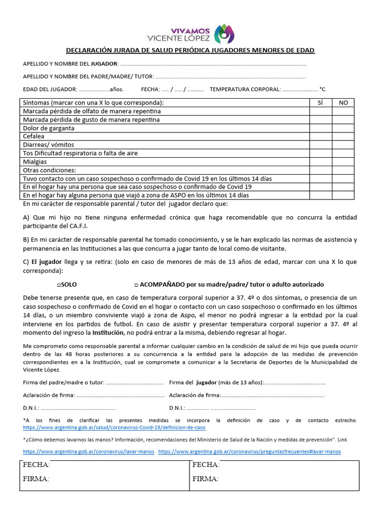 DECLA. JURADA JUG.-CAFI 2021-Corregida | PDF