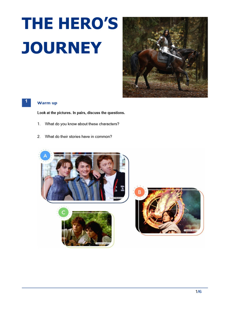 Hero's Journey: Vocabulary & Activities | PDF