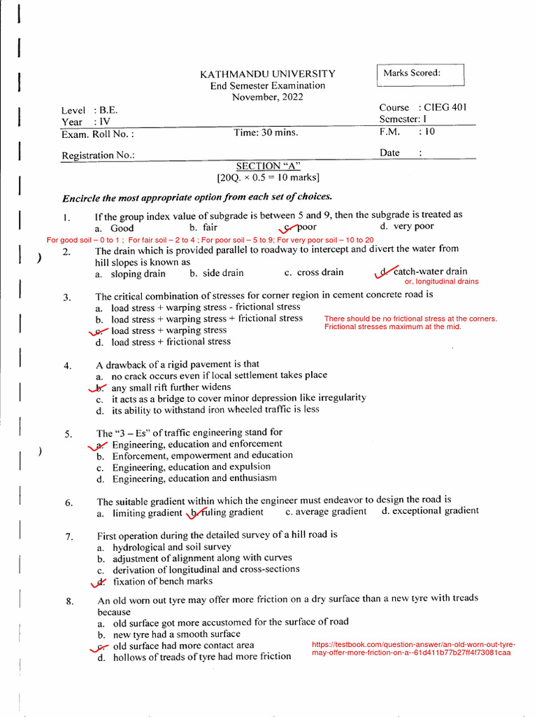 Transportation MCQ Merged | PDF | Road Surface | Concrete
