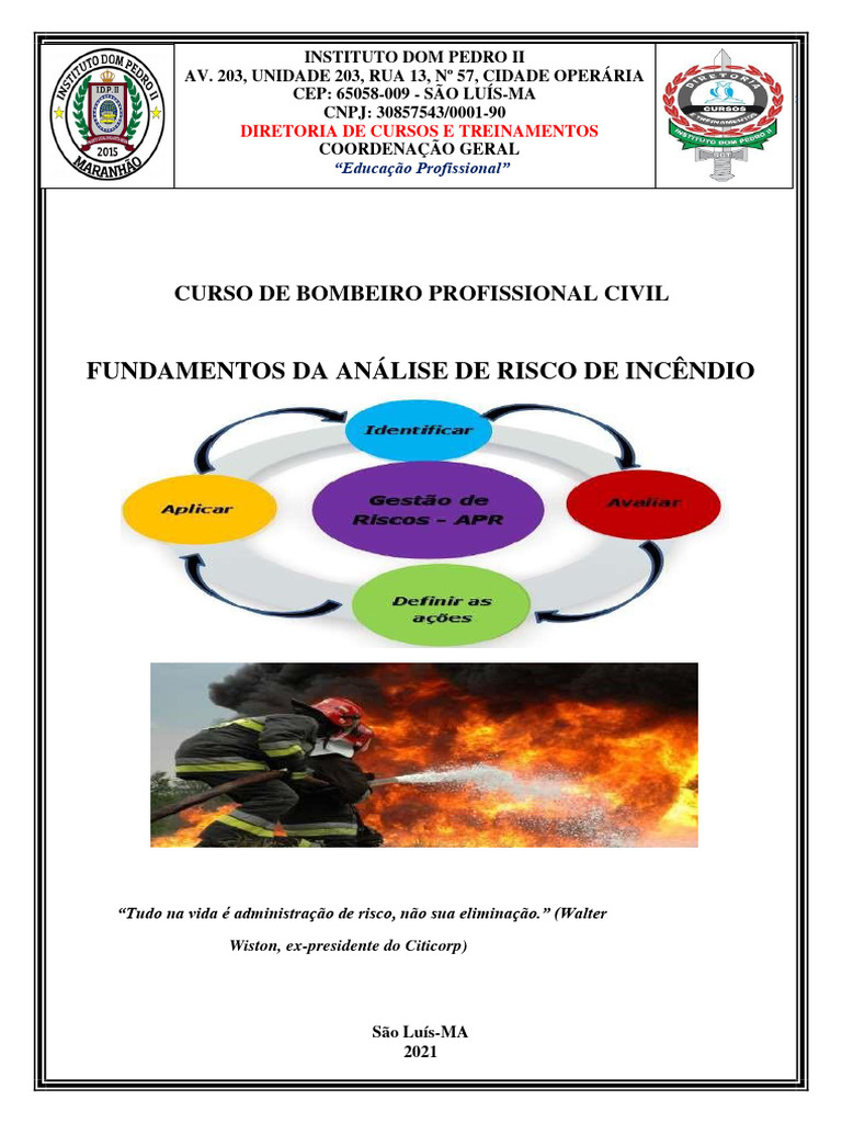 Análise de Risco de Incêndio: Métodos e Fundamentos | PDF | Iluminação ...