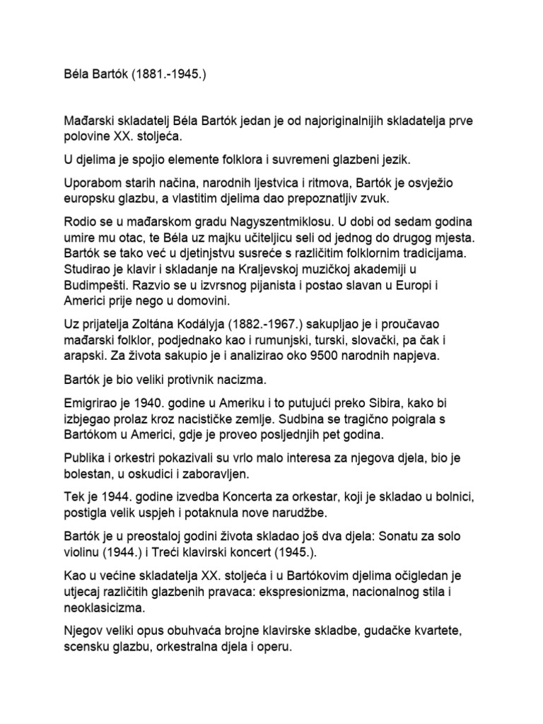 Béla Bartók | PDF