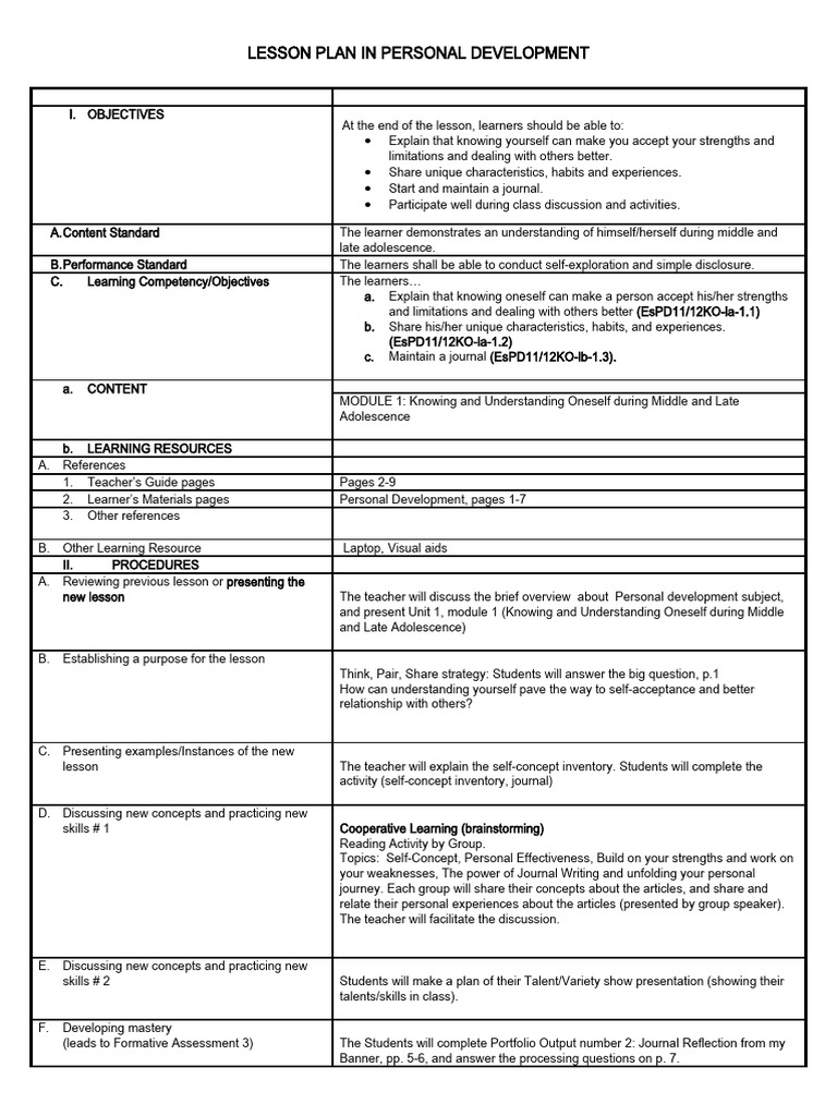 Perdev DLP | PDF | Learning | Teachers