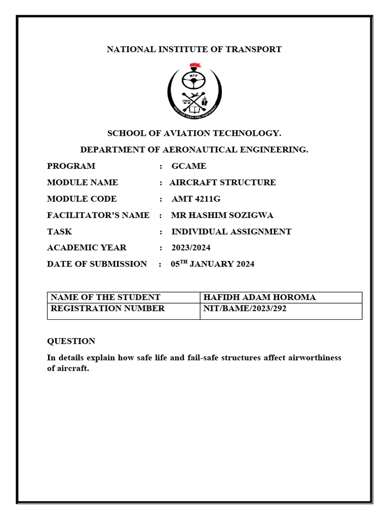 Assignment 2 (A) | PDF | Fatigue (Material) | Fracture