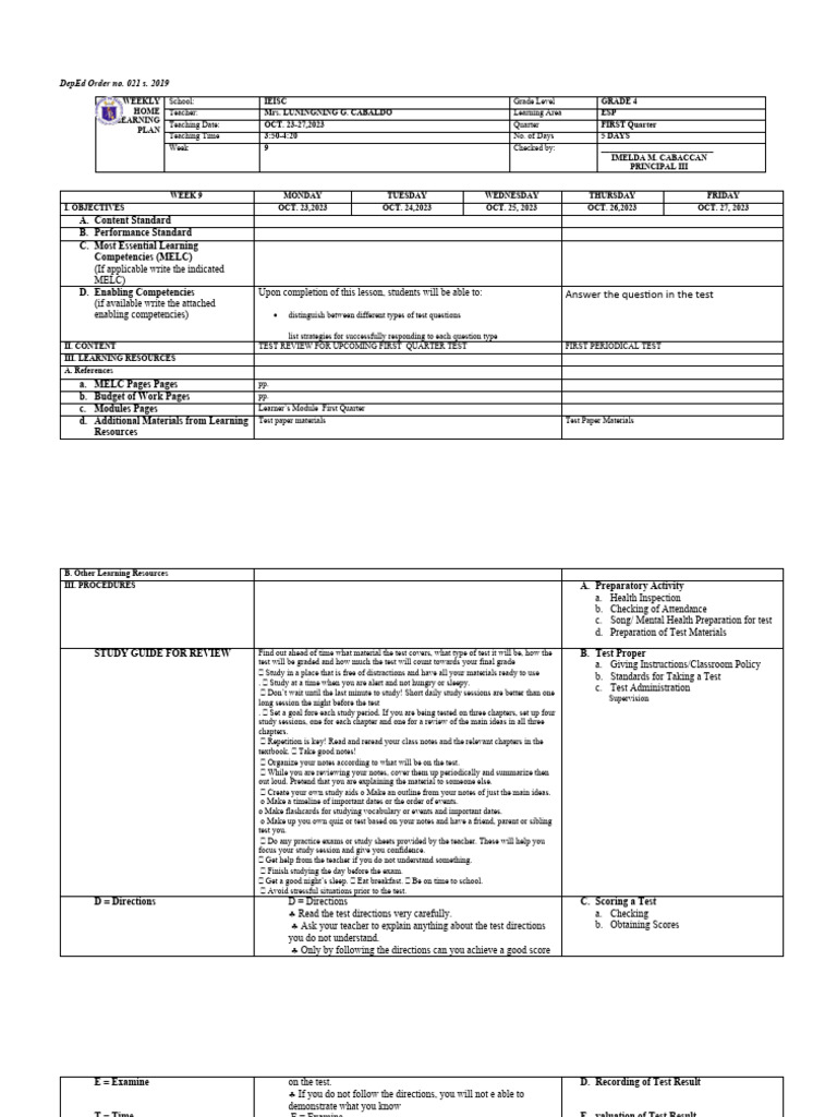 DLL Week 9 | PDF | Learning | Cognition