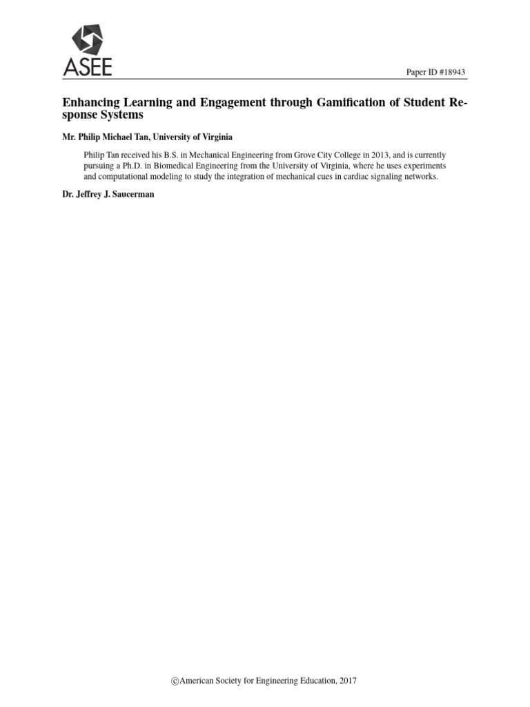 Enhancing Learning and Engagement Through Gamification of Student ...