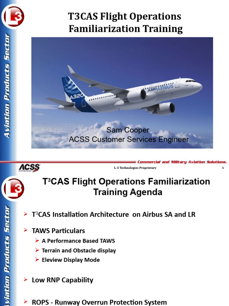 T3CAS Flight Operations Familiarization Training | PDF