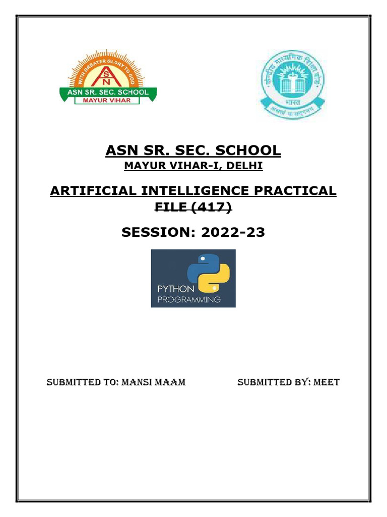 MEET AI PRACTICAL FILE Edit | PDF | Area