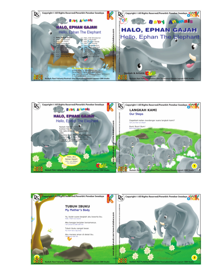 SWADAYA PS17 Seri Baby Animals "Halo, Ephan Gajah" | PDF
