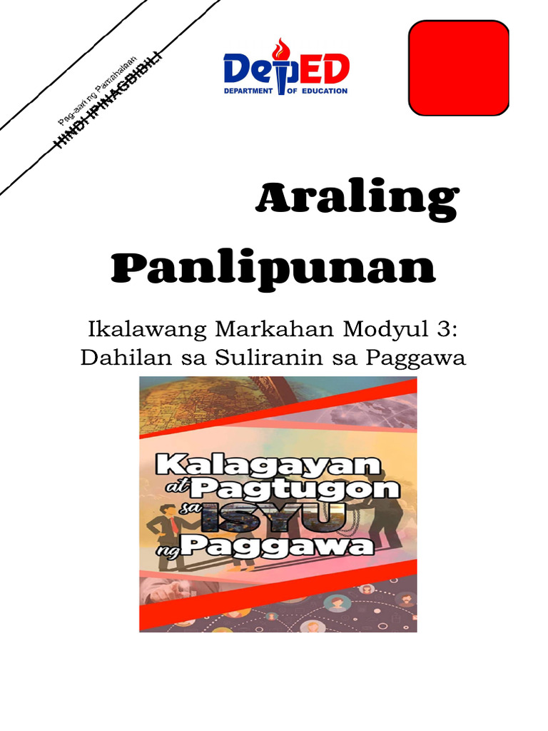 AP10 - Q2 - M3 - Dahilan Sa Suliranin Sa Paggawa | PDF