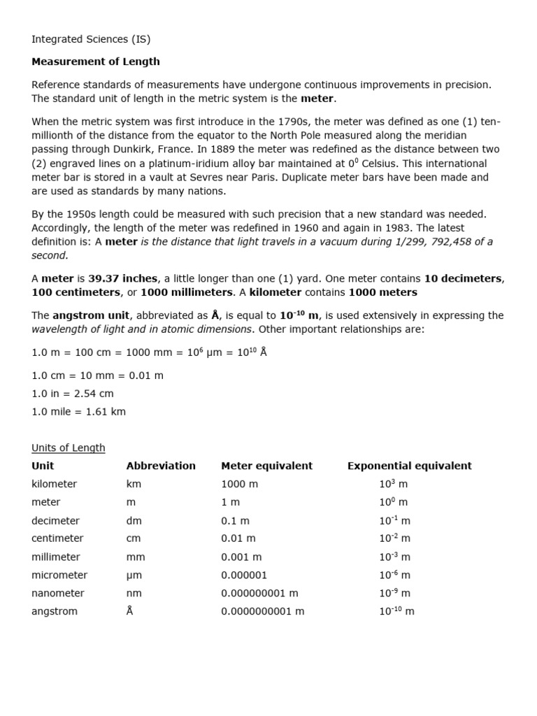 Measurement of Length | PDF