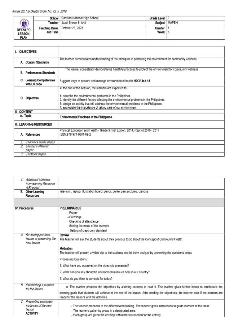 Annex 2B.1 To Deped Order No. 42, S. 2016 | PDF | Climate Change ...