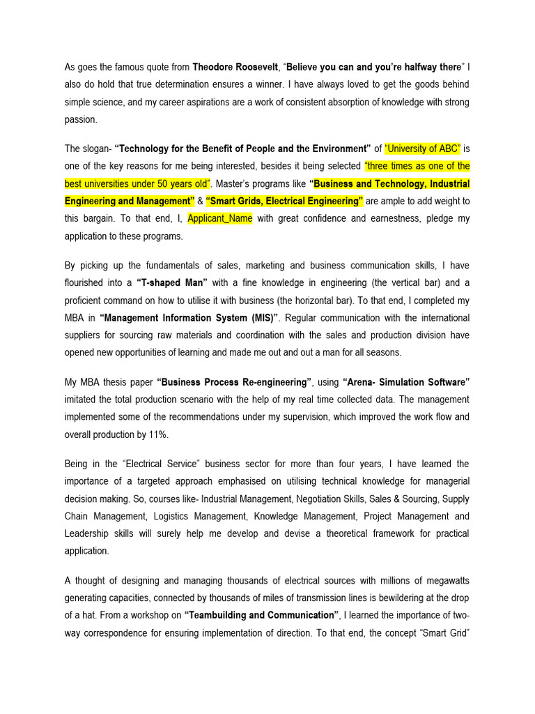 Sample SOP_Scribd | PDF | Smart Grid | Electrical Grid