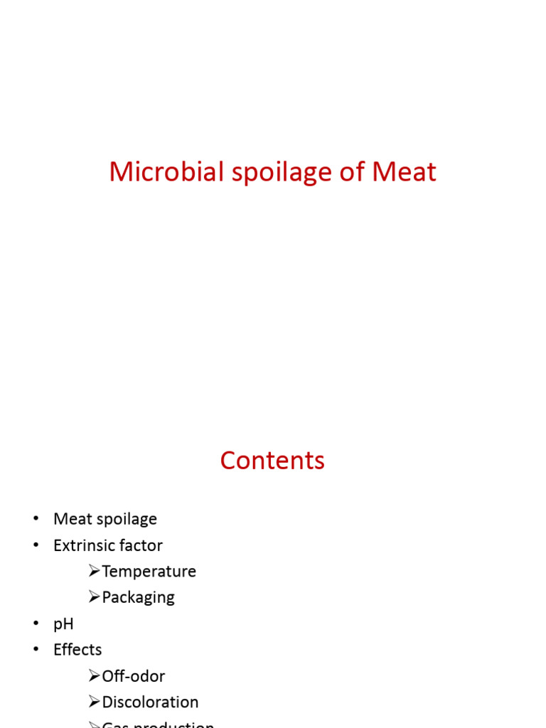 meat | PDF | Decomposition | Meat