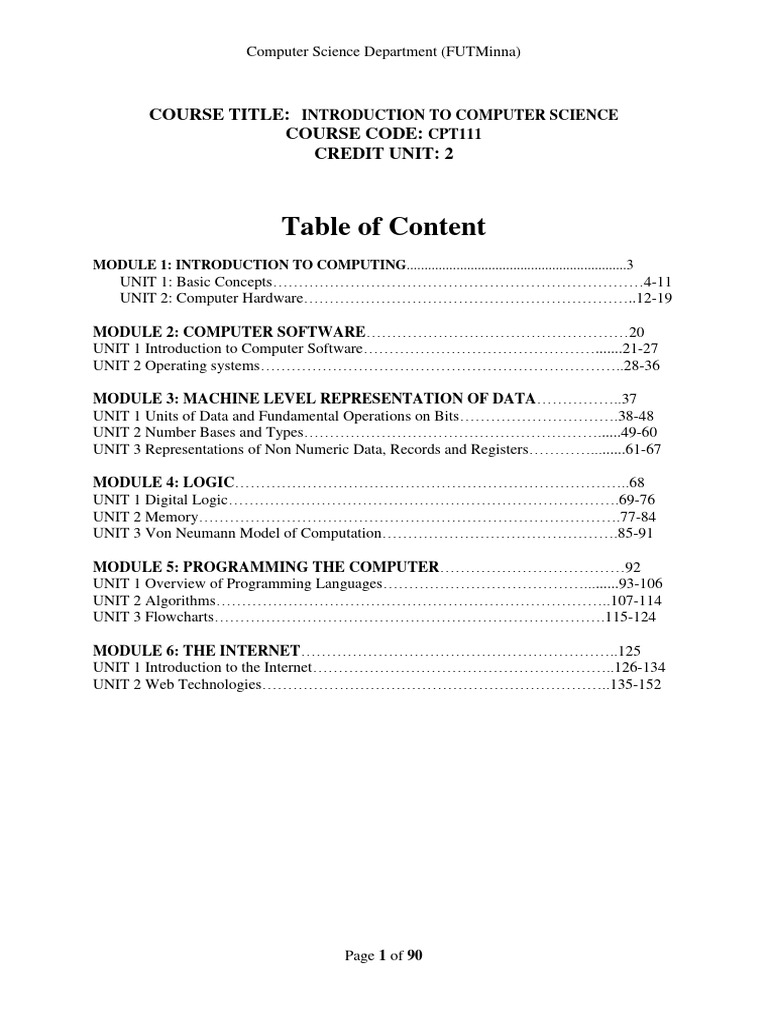 Cpt111 Lecture 1 | PDF | Computer Data Storage | Operating System
