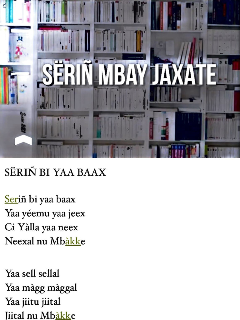 Serigne Bi Yaaw Yaa Bax | PDF