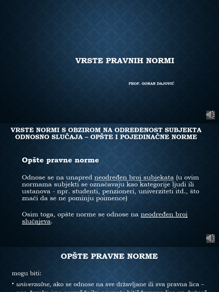 Vrste Pravnih Normi | PDF