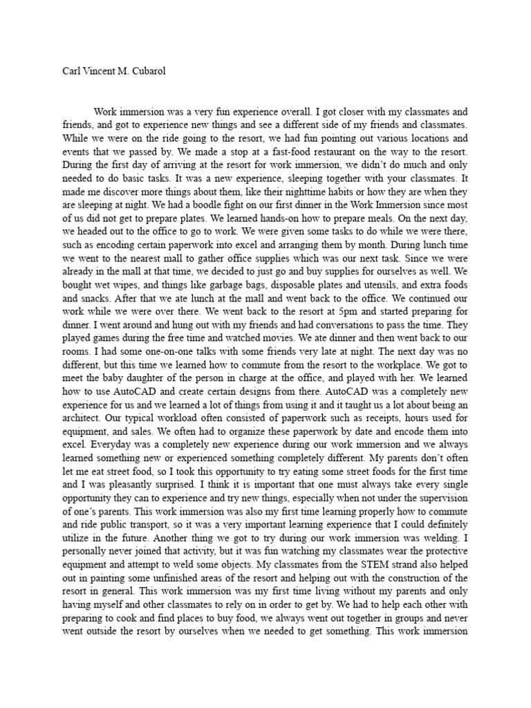 1000 Word Essay Carl | PDF