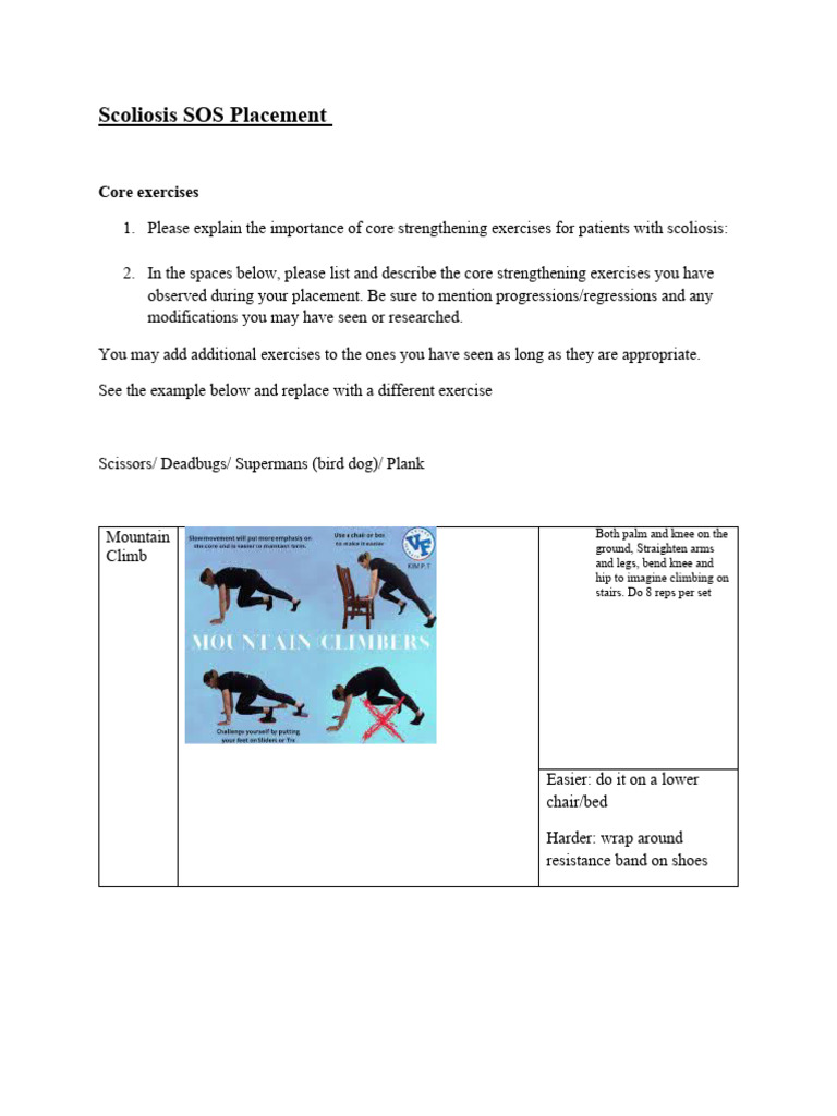 1. Core Exercises | PDF | Anatomical Terms Of Motion | Musculoskeletal ...