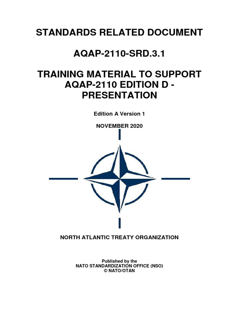 Aqap 2110 SRD 3 1 Eng Data | PDF