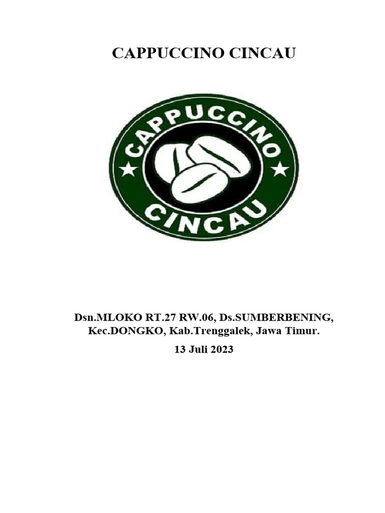 Desain Logo Cappuccino Cincau | PDF
