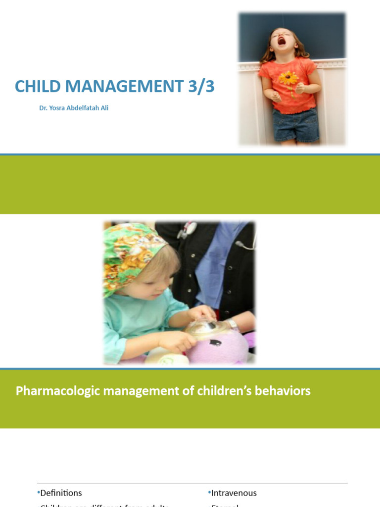 Child Management 3 | PDF | Midazolam | Nitrous Oxide